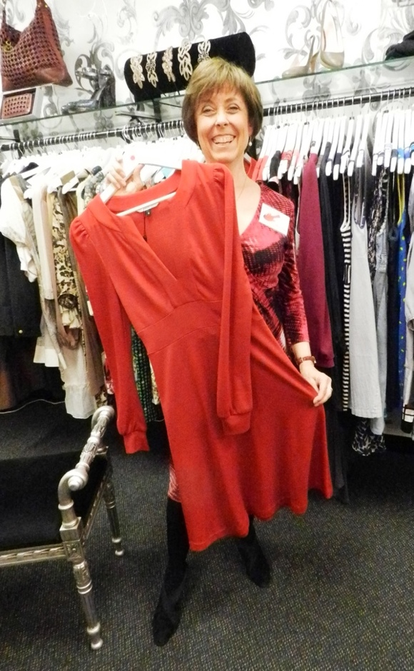 Sarah Woolway with one of her favourite pieces - MELBOURNE GIRL